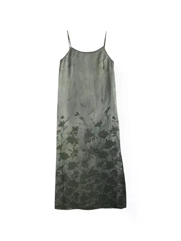 UMA WANG Floral-print Slip Midi Dress