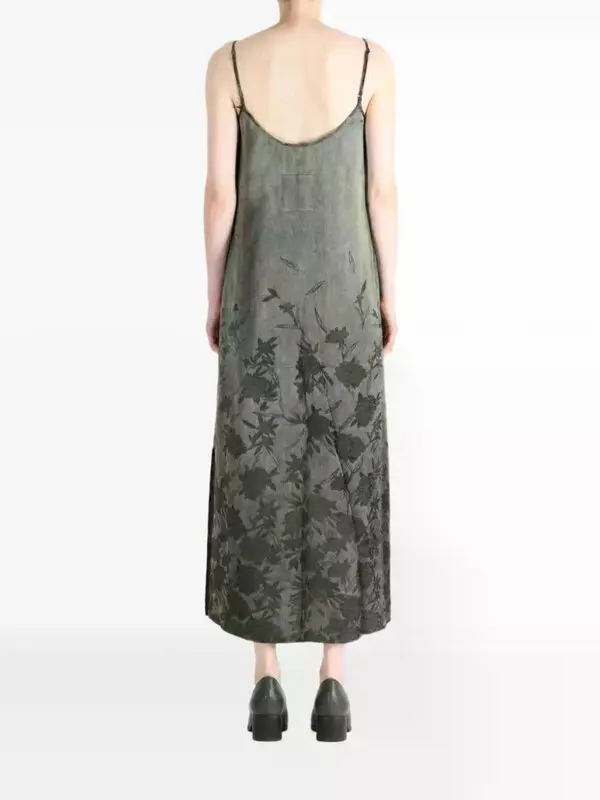 UMA WANG Floral-print Slip Midi Dress