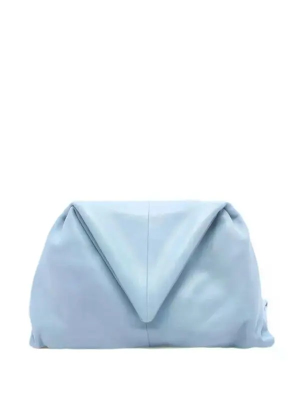 Bottega Veneta 2000s Leather Clutch Bag - Blue