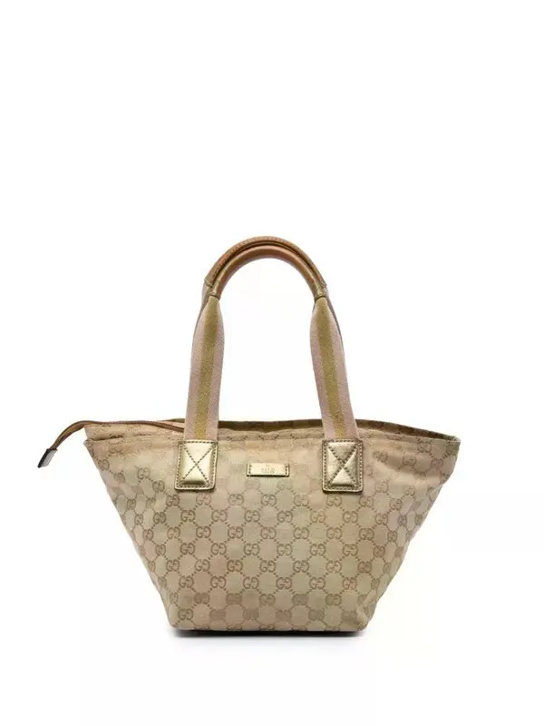 Gucci 2016-2026 Gg Canvas Web Tote Bag - Neutrals
