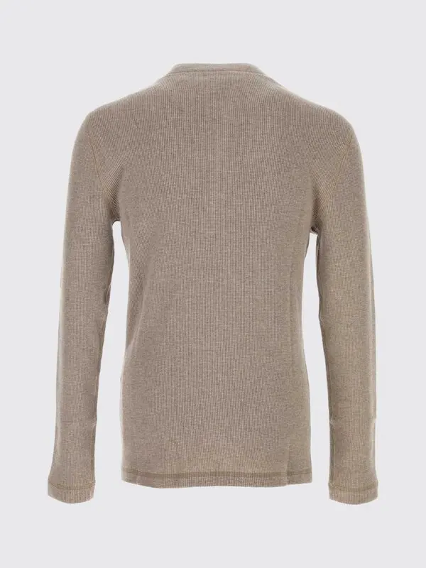Brunello Cucinelli Long-sleeved Cotton And Cashmere Henley Shirt