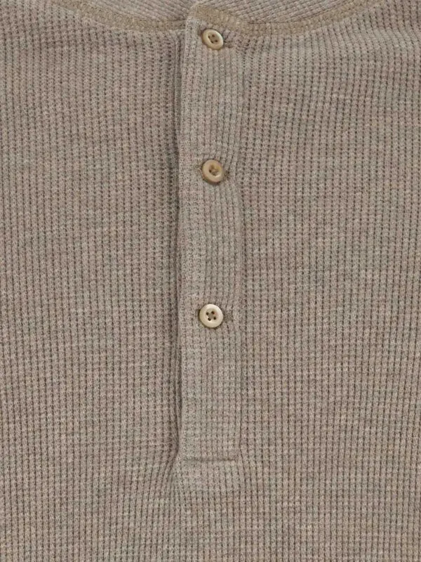 Brunello Cucinelli Long-sleeved Cotton And Cashmere Henley Shirt