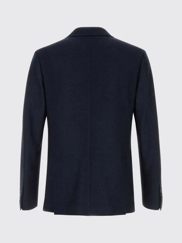 Brioni Single-breasted Blazer In Silk And Cashmere With Patch Pockets