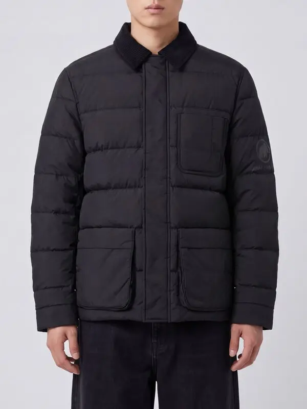 Junya Watanabe Quilted Polyester Shirt Jacket With Velvet Collar
