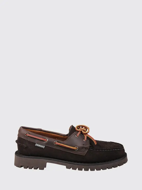 SEBAGO Guardian Suede Boat Shoes With Side Lacing - Brown