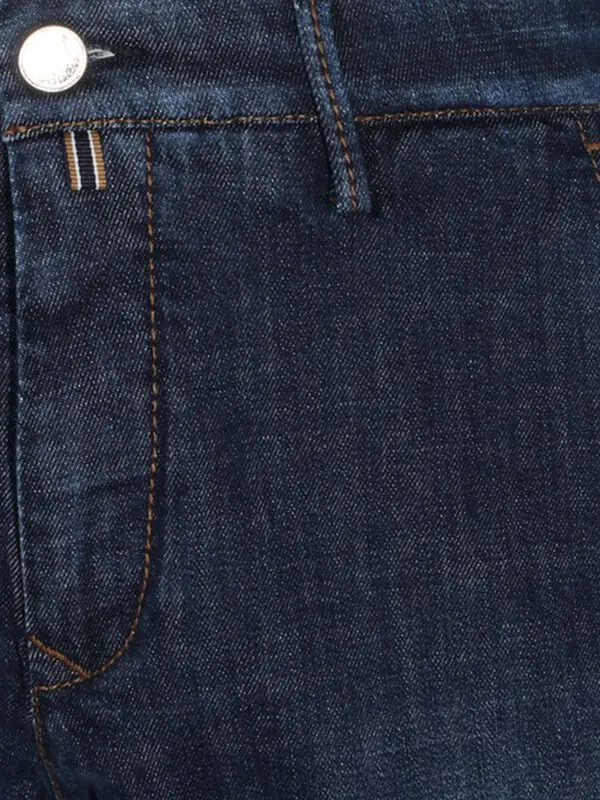 JACOB COHЁN Straight Fit Stretch Denim Jeans With Slant Pockets