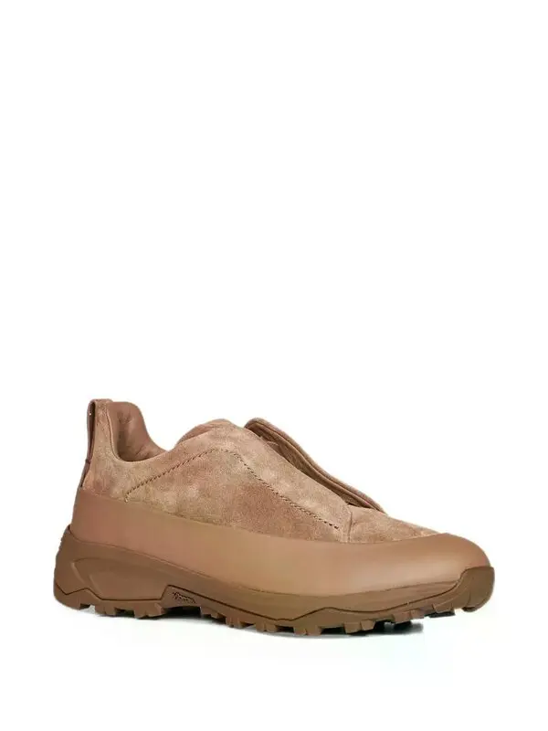 Zegna Triple Stitch Suede Sneakers
