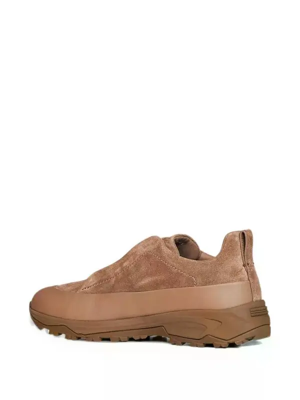 Zegna Triple Stitch Suede Sneakers