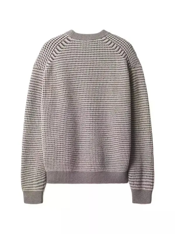Maison Kitsuné Fox-patch Waffle-knit Sweater