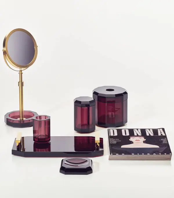 DECOR WALTHER Gold-plated Kristall Cosmetic Mirror