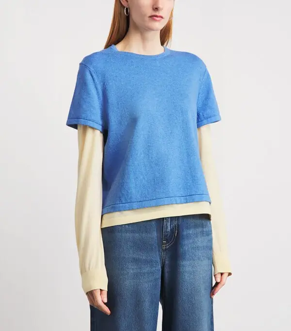 Guest In Residence Cotton-cashmere Layer T-shirt