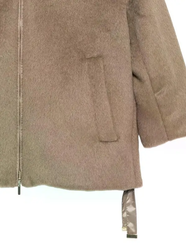 Max Mara Hooded Zip-up Coat