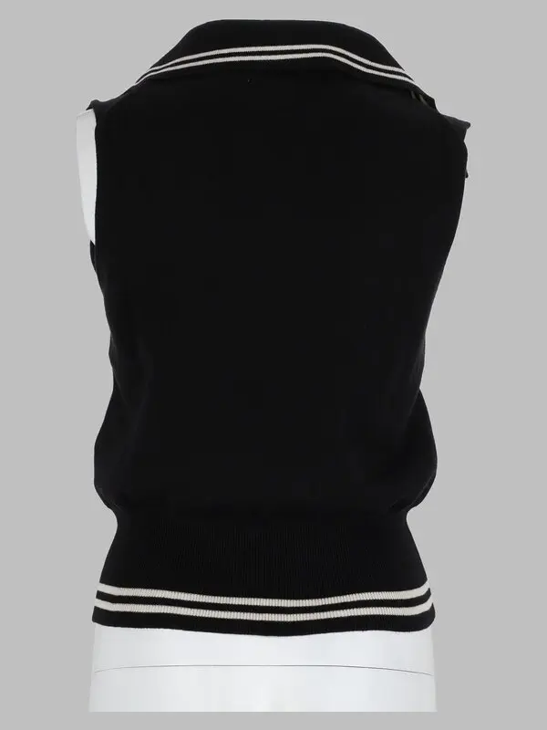 VIVIENNE WESTWOOD Top Smanicato In Maglia Di Cotone E Cashmere