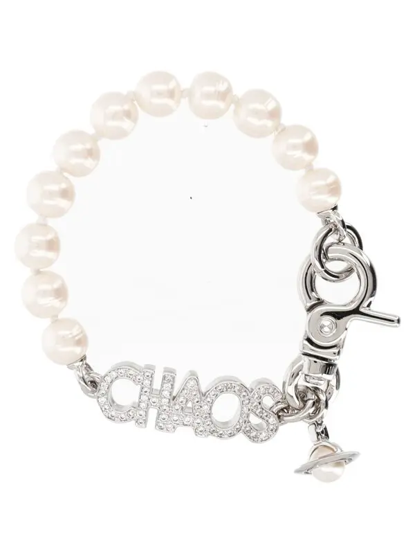 VIVIENNE WESTWOOD Bracciale "chaos Pearl - Silver