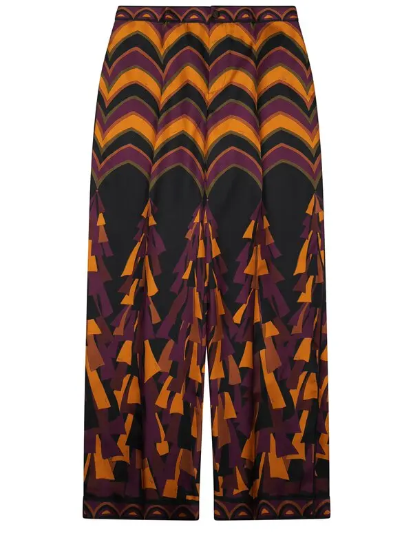 Emilio Pucci Pantalone In Seta Stampa Baiadera
