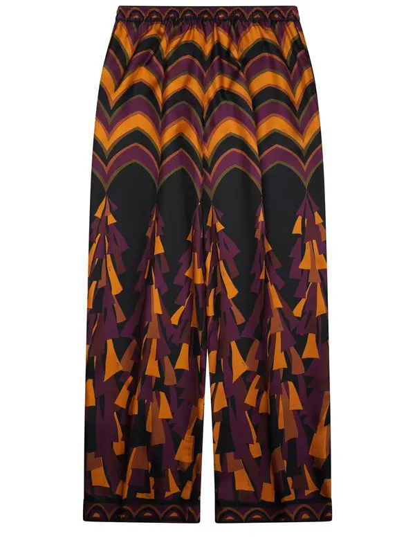 Emilio Pucci Pantalone In Seta Stampa Baiadera