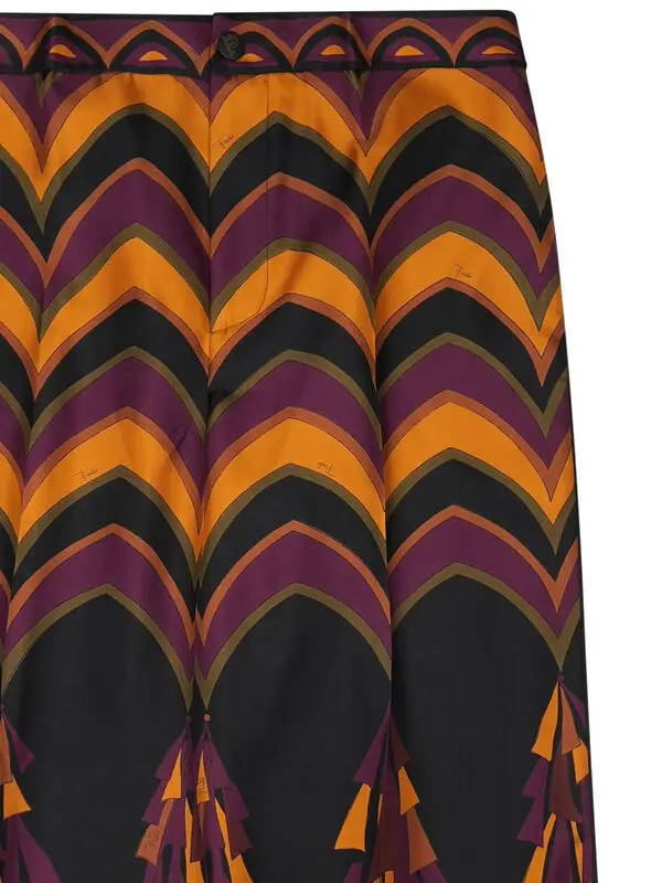 Emilio Pucci Pantalone In Seta Stampa Baiadera