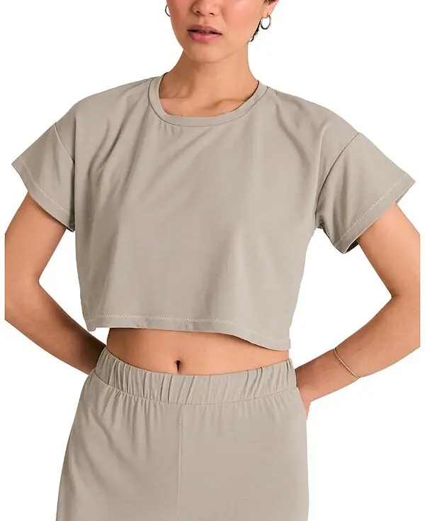 ARID BLAYNE Crop Tee - Stone