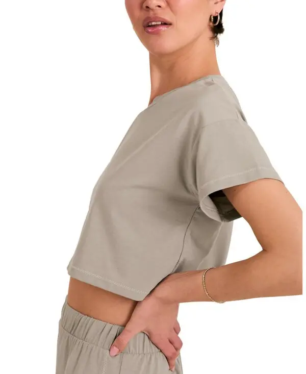 ARID BLAYNE Crop Tee - Stone