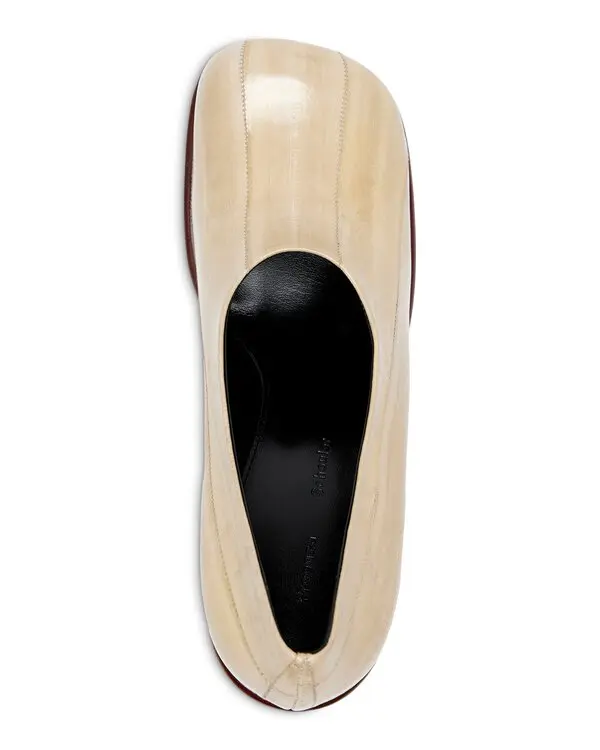 Proenza Schouler Esme Eel Leather Block Heel Pumps