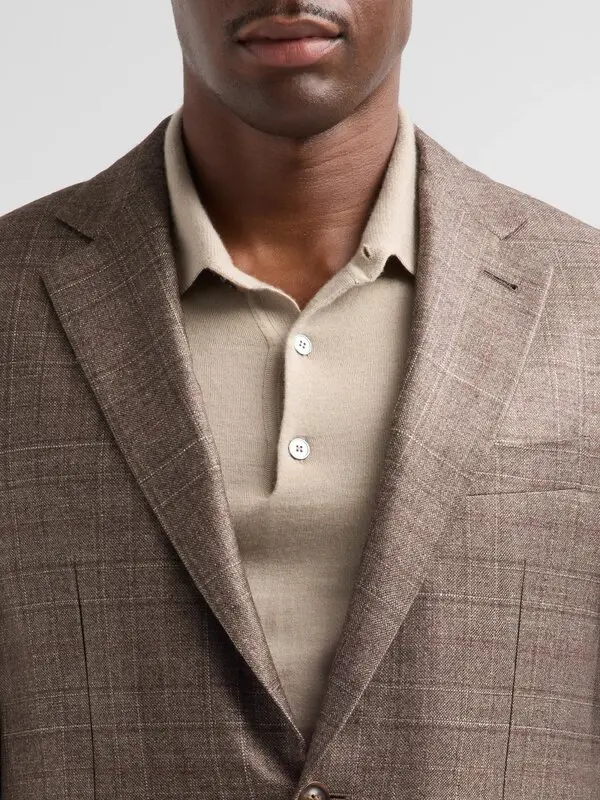 Canali Plaid Lightweight Silk-cashmere-blend Sport Coat
