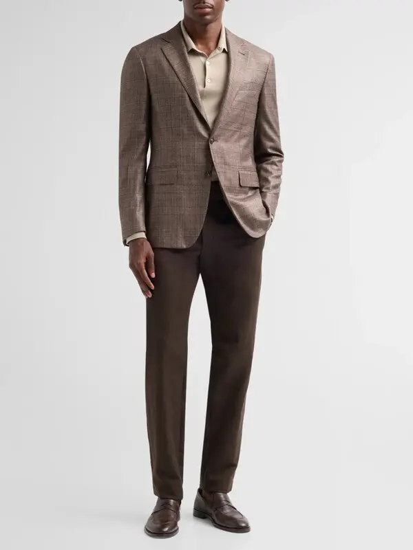 Canali Plaid Lightweight Silk-cashmere-blend Sport Coat