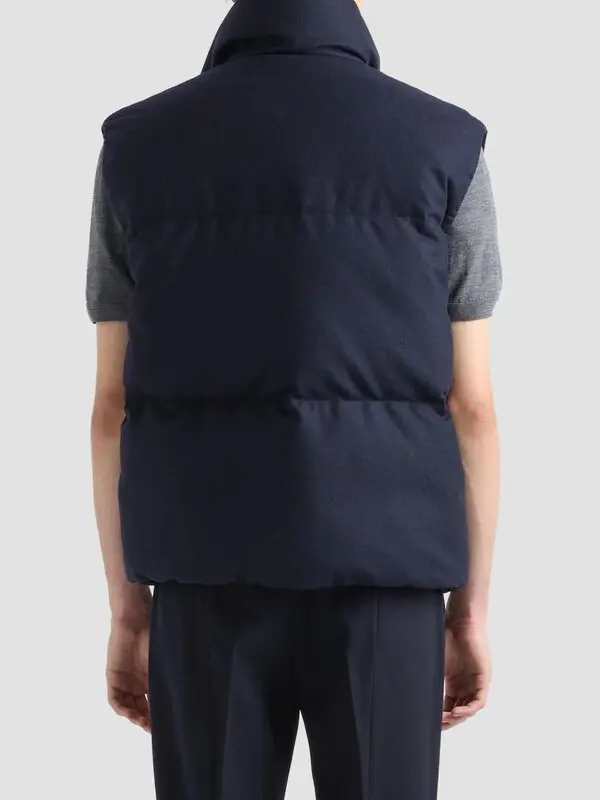 Prada Re-wool Down Vest - Blue