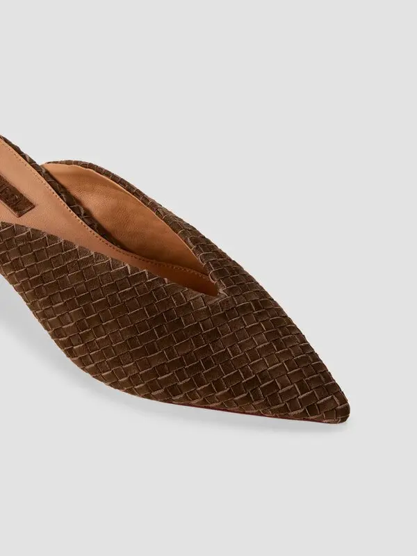 NAGHEDI Strada Suede Kitten Heel Mules