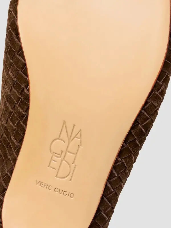NAGHEDI Strada Suede Kitten Heel Mules