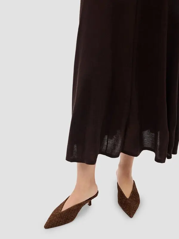 NAGHEDI Strada Suede Kitten Heel Mules