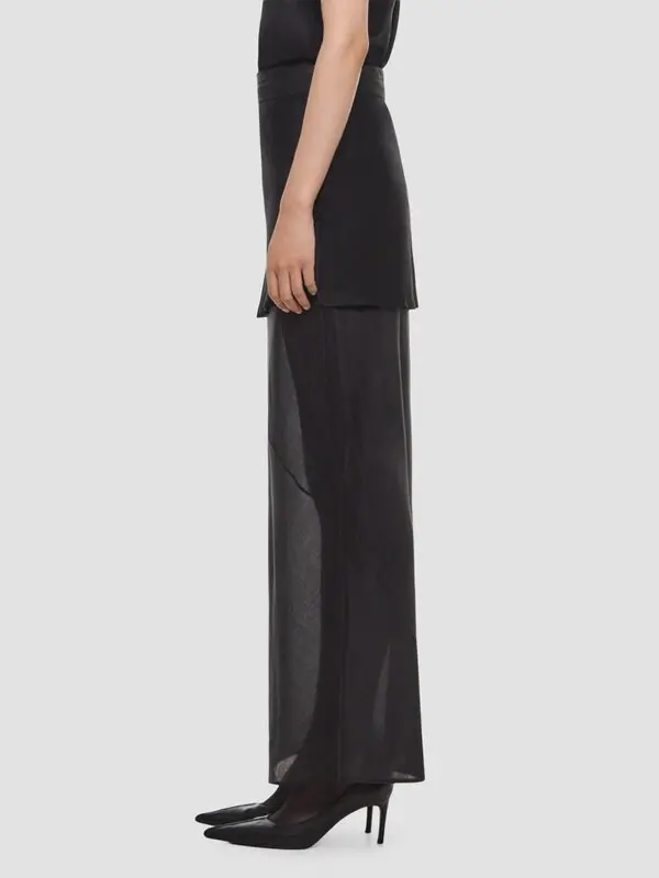 Helmut Lang Sheer Layered A-line Maxi Skirt