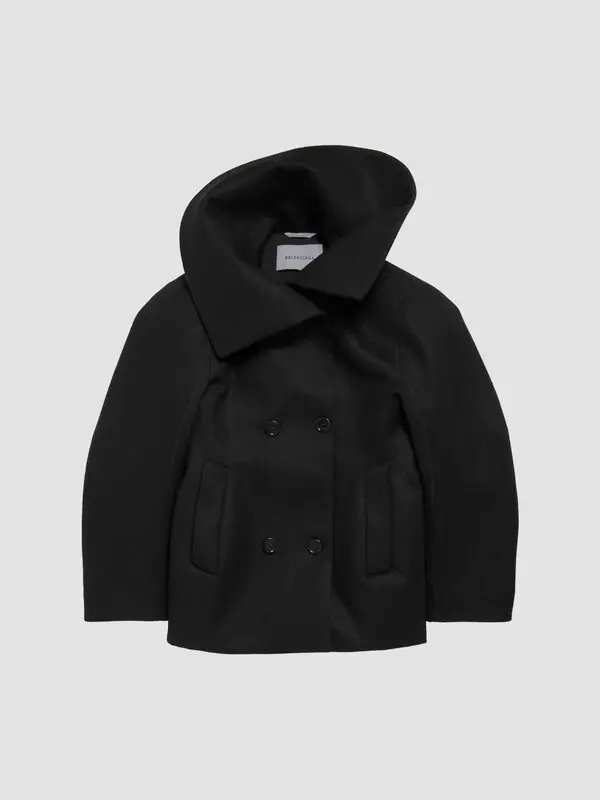 Balenciaga High Collar Peacoat
