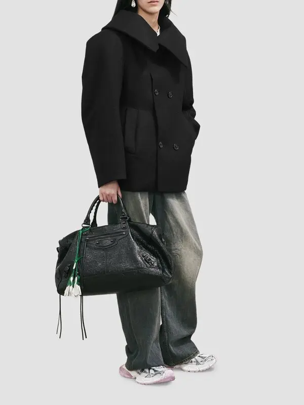 Balenciaga High Collar Peacoat
