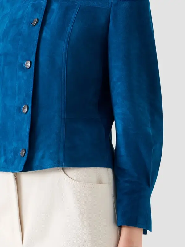 Akris Suede Crop Jacket