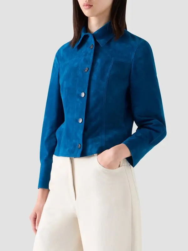Akris Suede Crop Jacket