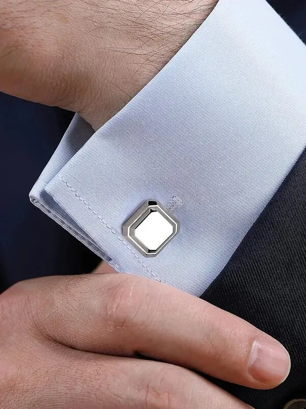 GABRIEL & CO Contemporary Sterling Octagon Cufflinks