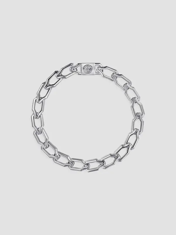 GABRIEL & CO Contemporary Sterling Faceted Link Chain Bracelet