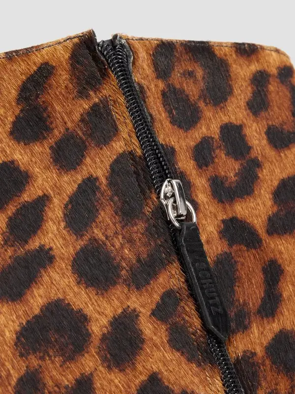 Schutz Samira 100mm Leopard-print Fur Boots