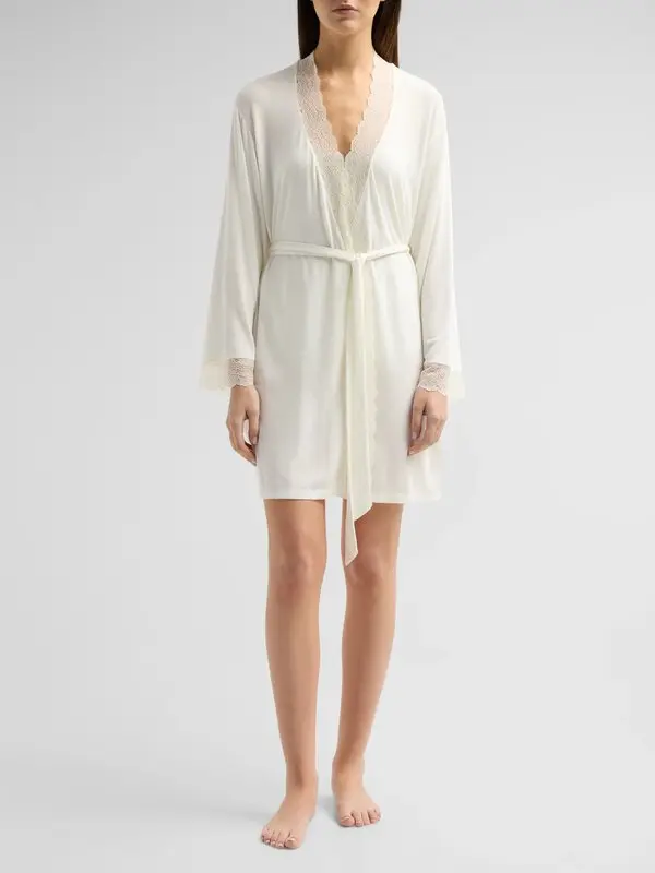 Eberjey Lara Lace-trimmed Robe