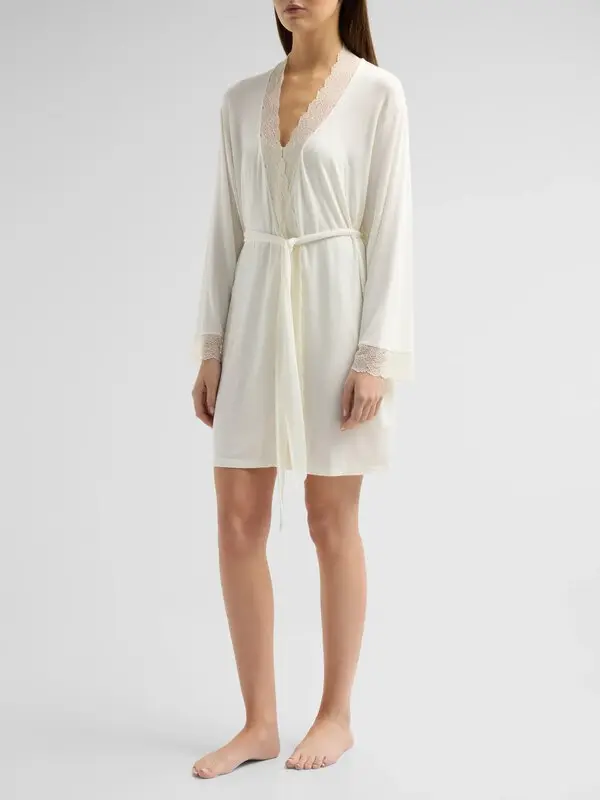 Eberjey Lara Lace-trimmed Robe