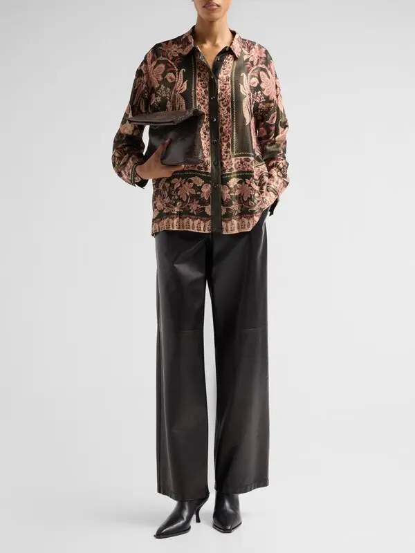 Johnny Was The Audrey Print Button-front Shirt