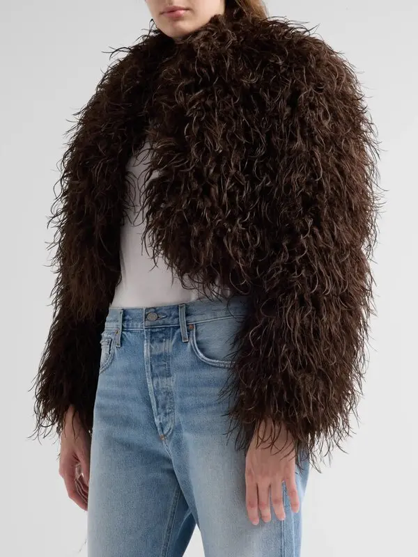 Apparis Ginette Faux-mongolian Fur Short Jacket