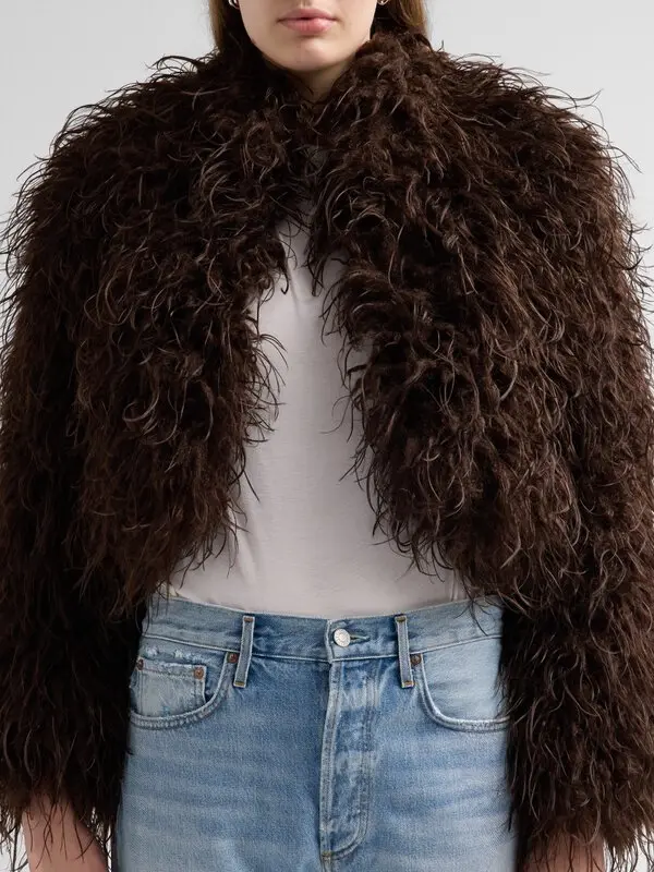 Apparis Ginette Faux-mongolian Fur Short Jacket
