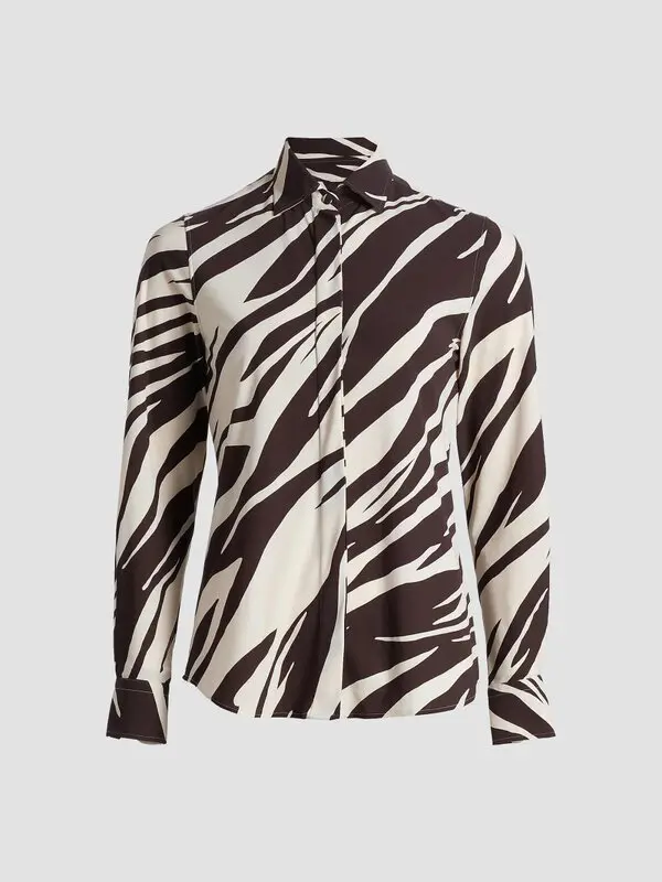Chiara Boni La Petite Robe Rosyna Zebra-stripedjersey Shirt
