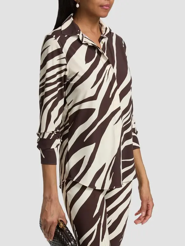 Chiara Boni La Petite Robe Rosyna Zebra-stripedjersey Shirt