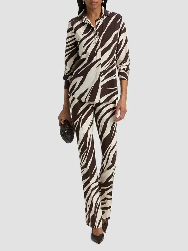 Chiara Boni La Petite Robe Rosyna Zebra-stripedjersey Shirt