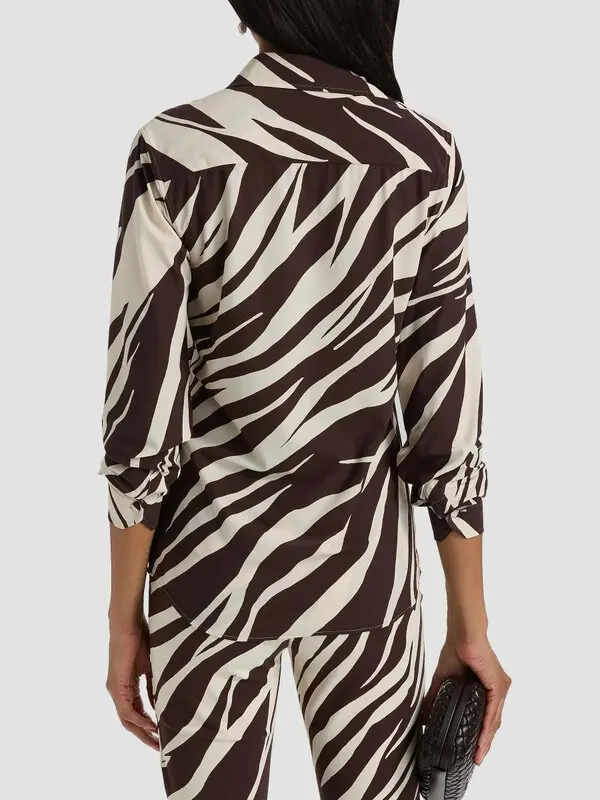Chiara Boni La Petite Robe Rosyna Zebra-stripedjersey Shirt