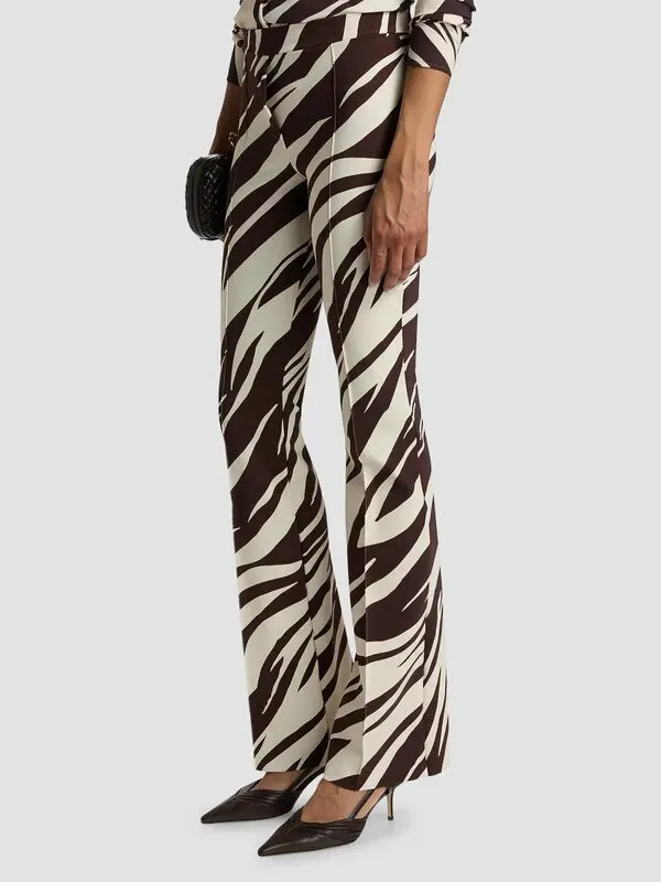 Chiara Boni La Petite Robe Maren Zebra-striped Jersey Straight Pants