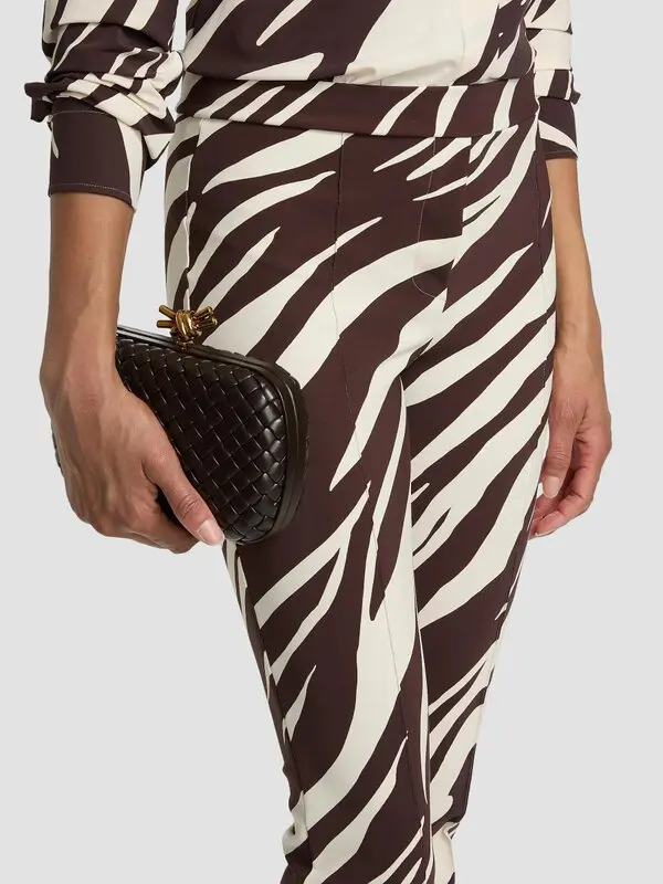 Chiara Boni La Petite Robe Maren Zebra-striped Jersey Straight Pants