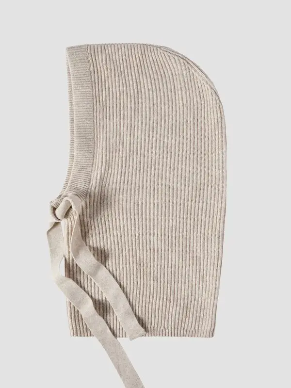 Brunello Cucinelli Cashmere English Rib Knit Balaclava - Panama